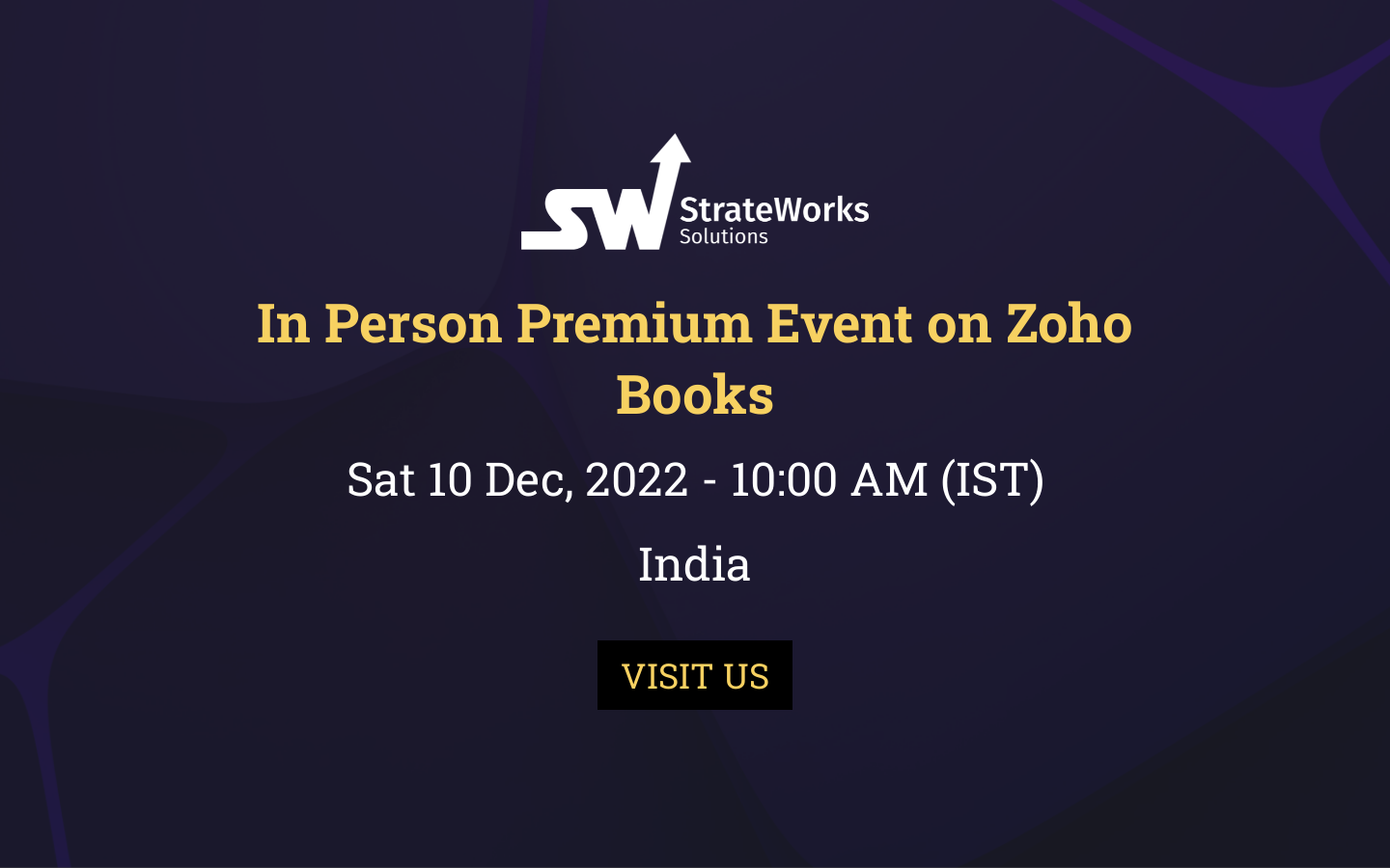 In Person Premium Event on Zoho Books